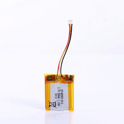 China Consumer Electronics Use Lipo Batteries 3.7V 300mAh 402933 Lithium Polymer Battery Pack for sale