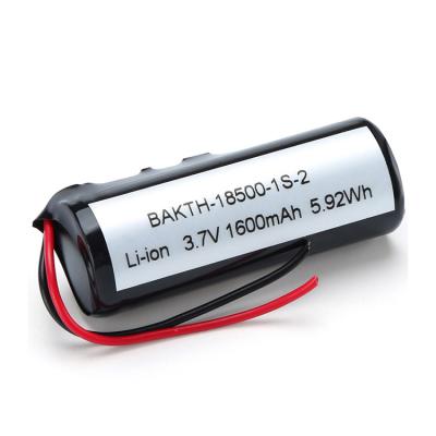 China 3.7V 1600mah 18500 1S-2 Rechargeable Cylindrical Lithium Li-ion Battery for sale