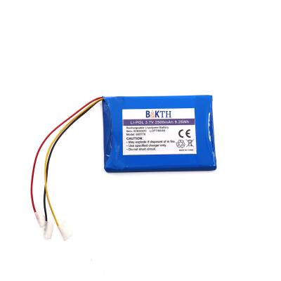 China 2500mAh Li Polymer Battery Pack LP-605776-1S-3 3.7V For Electronic Appliance for sale