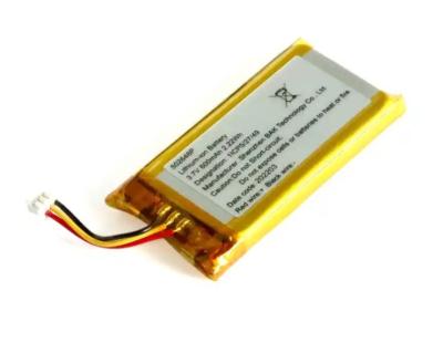 China 2.22Wh Polymer Lithium Battery 3.7 V 60025P600A 502648P 1S1P 600mAh for sale