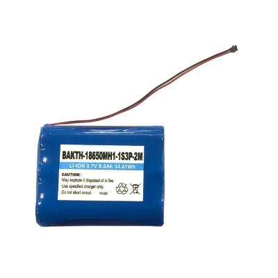 China Consumer Electronics Use BAKTH-18650MH1-1S3P-2M 3.7V 9300mAh Rechargeable Lithium Ion Battery Pack for sale