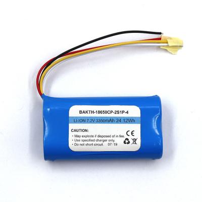 China High capacity rechargeable lithium ion battery pack 18650CP 2S1P 7.2V 3350mAh for sale
