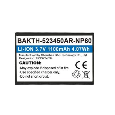 China 1200mAh Lithium Ion Battery Pack 523450A NP60 For Camera Marketing for sale