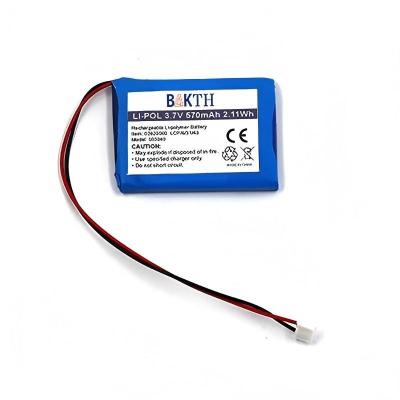 China Rechargeable Li Polymer Battery Pack 3.7V 570mAh 503040 For Electric Appliance for sale