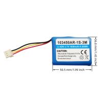 China 3.7V 1800mAh 103450AR2 Lithium Ion Battery for Electronics for sale