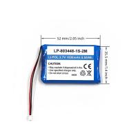 China 3.7V 1500mAh LiPo Battery Pack with PCM LP-803448-1S-2M for sale