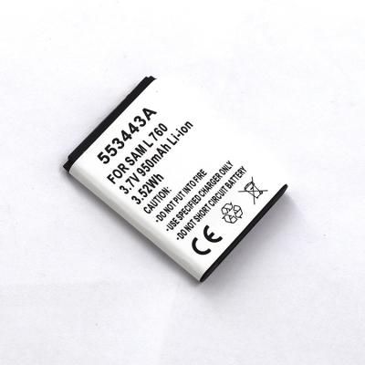 China 553443A Rechargeable Lithium-ion Cell 3.7V 950mAh Replacement Li-ion Battery for SAM L760 for sale