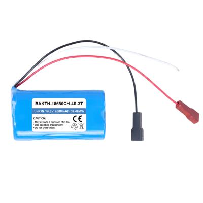 China Factory OEM 18650CH-4S-3T 14.8V 2600mAh Rechargable Lithium ion Battery Pack for sale