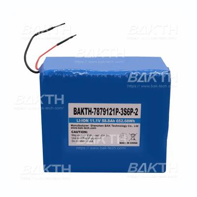 China BAKTH-7879121P-3S6P-2, 11.1V, 58.8Ah, 652.68Wh for sale