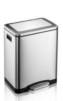 China Stainless Steel Pedal Sanitary Bin 16L Rectangle Trash Can for Living Room Bathroom for sale