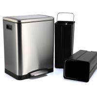 China 12L 16L 20L Stainless Steel Rectangle Bathroom Pedal Bin with CE Certificate for sale