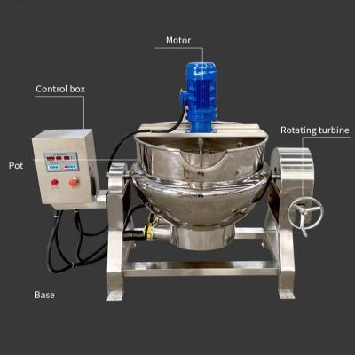 China Industrial Steam Cooking Kettle With Mixer For Large Scale Food Processing for sale