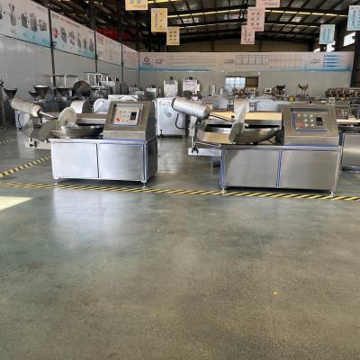 China Speed Adjustable 80L 125L 200L Discharge Device Meat Bowl Chopper Cutter with 6 Knives for sale