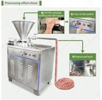China Easy Operation Automatic Horizontal Hydraulic Sausage Stuffer Filling Machine Production Line for sale