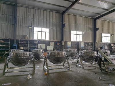 China Factory Price 304 Stainless Steel Food Level Cooking Pot 200L Jacketed Kettle With Agitator for sale