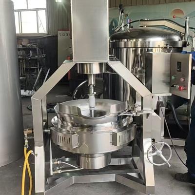 China 100L Commercial Gas Heating Jacketed Cooking Kettle Stainless Steel Tilting Pot for Restaurant Hotel Canteen Kitchen for sale
