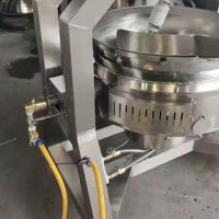 China 100L Commercial Gas Heating Jacketed Cooking Kettle Stainless Steel Tilting Pot for Restaurant Hotel Canteen Kitchen for sale