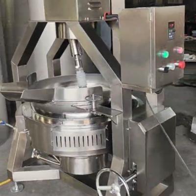 China 200L Gas Fired Jacketed Kettle 304 Stainless Steel Planetary Mixer Agitator Jam Sauce Fruit Paste Cooking Machine for sale