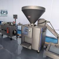 China Sausage Production Line Vacuum Vane Filler Double Screw Twisting Machine Hanging Machine Compact Design for sale
