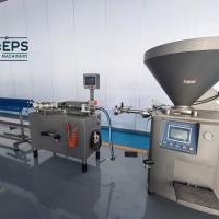 China Sausage Filling Line Factory Direct Vacuum Vane Filler High Speed Twister Hanger Low Noise Energy Saving for sale