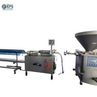 China Sausage Filling Line Vacuum Vane Filler High Speed Twister Hanger PLC Control 9000kg/h for Meat Plants for sale