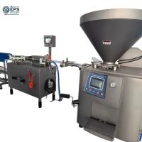 China Sausage Filling Line Vacuum Vane Filler High Speed Twister Hanger PLC Control SUS304 for Sausage Factories for sale