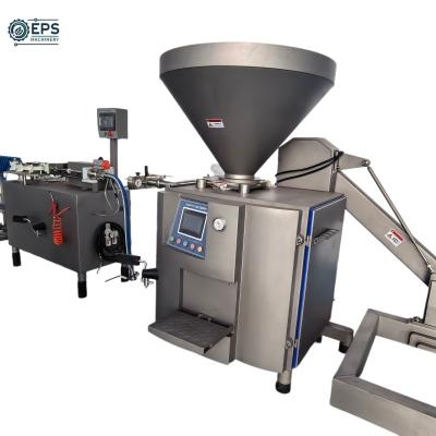 China Sausage Filling Line CE Certified Vacuum Vane Filler High Speed Twister Hanger 220L Hopper 6500kg/h for sale