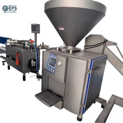 China Sausage Making Line Vacuum Vane Filler Twisting Hanging Machine Continuous Automatic Casing Saver 9000kg/h for sale