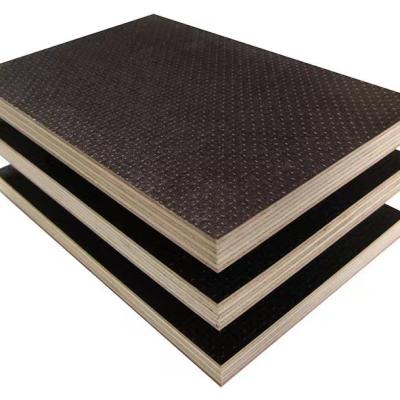 China 18mm Black Film Faced Plywood 1220x2440mm Waterproof Construction Board with Anti-Slip Surface for sale