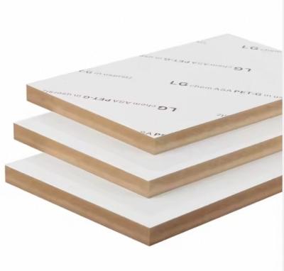 China 18cm PET Melamine MDF Cabinet Door Panel 12-18mm Thickness High Gloss Matt Scratch Resistant for Kitchen Bathroom for sale