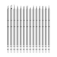 China Stainless Steel / Copper Soldering Iron Tips T12 Series For FX-951 912 FM2027 2028 Solder Handle for sale