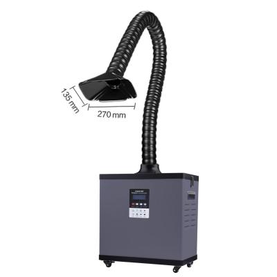 China 210W Black Laser Smoke Purifier with LCD Display and 3 Filter Welding Smoke Absorber FES200 for sale