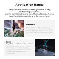 China KNOKOO FES80S Mini Portable Fume Extractor | 80W Desktop Smoke Absorber with HEPA Filter for Laser Engravers and Electronics Soldering for sale