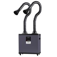 China FED200 Black Solder Fume Extractor with Dual Extraction Points and Multi-Stage Filtration for Repair Workshops for sale