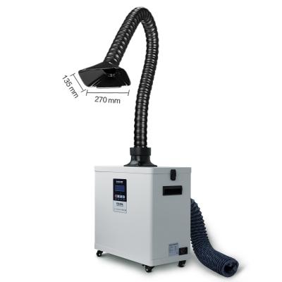 China KNOKOO Mobile Solder Fume Extractor 210W Dust Absorption Industrial Smoke Purifier FES200L For Small Desktop Repair Benches Laser Marking Coffee Roasting for sale