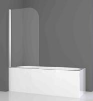 China 6mm Safety Clear Tempered Glass Bathtub Screen with Chrome Profile Finish for sale