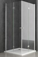 China 6mm Clear Tempered Glass Hinged Shower Door Enclosure with Chrome Profile for sale