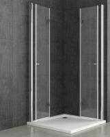 China 6mm Clear Tempered Glass Hinged Shower Door Enclosure with Chrome Profile for sale