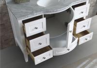 China 48′′ Bathroom Vanity Cabinets Furniture Floor Mounted with White Glossy Finish for sale