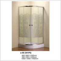 China Quadrant Sliding Door Shower Enclosures Coconut Tree Cross Strip Design for sale