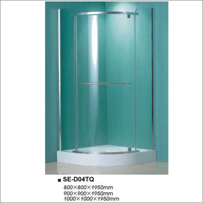 China Sliding Open Bathroom Shower Enclosures Clear Tempered Glass with Quadrant Tray for sale