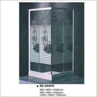 China Sqaure Bathroom Shower Enclosure , Glass Door Shower Stall Coconut Tree Style for sale