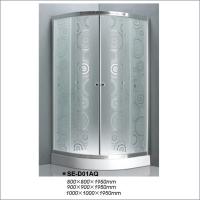 China Arc Shaped Acid Glass Sliding Door Shower Enclosures with Aluminium Alloy Frame for sale