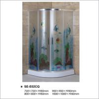 China 6mm Colorful Tempered Glass Shower Enclosure Room for Hotel / Home Bathroom for sale