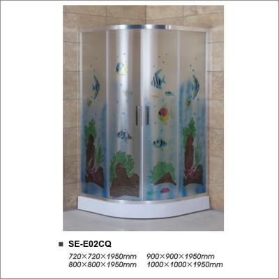 China 6mm Colorful Tempered Glass Shower Enclosure Room for Hotel / Home Bathroom for sale