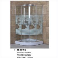 China Painted Glass Bathroom Shower Enclosures With Sliding Door Aluminum Frame for sale
