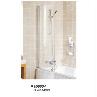 China 6mm Tempered Glass Bath Screen Folding Type Frameless 750mmx1400mm for sale