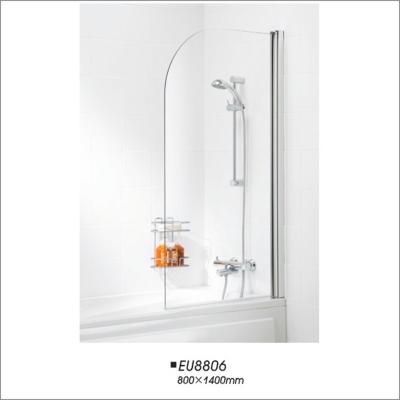 China Frameless Pivot Bath Screen , 6mm Thickness Glass Shower Screens For Bathtubs for sale