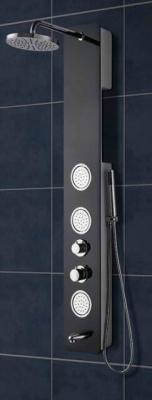 China Tempered Glass Shower Panel Waterfall Multi Function With Body Massage Jets for sale