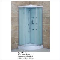 China Quadrant Shower Enclosure With Tempered Fabric Glass Sliding Door for sale